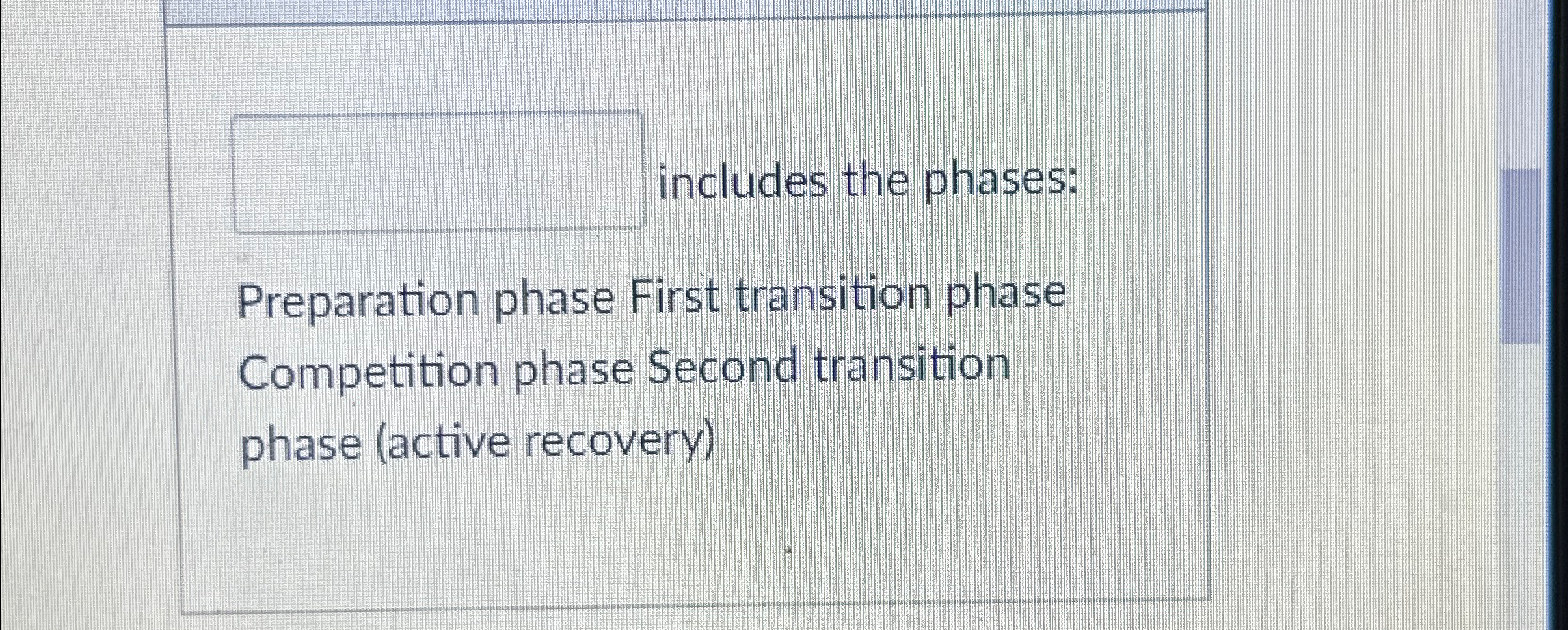 Solved ﻿includes the phases:Preparation phase First | Chegg.com