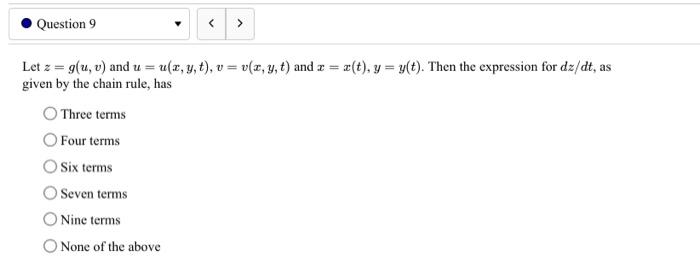 Solved Let z=g(u,v) and u=u(x,y,t),v=v(x,y,t) and | Chegg.com