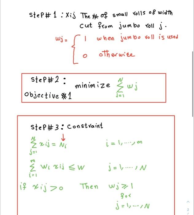Project #2: Trim Loss minimization * Problem | Chegg.com