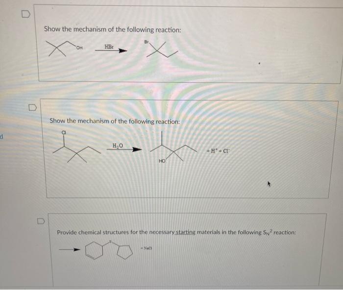 Solved Show the mechanism of the following reaction: HBr | Chegg.com