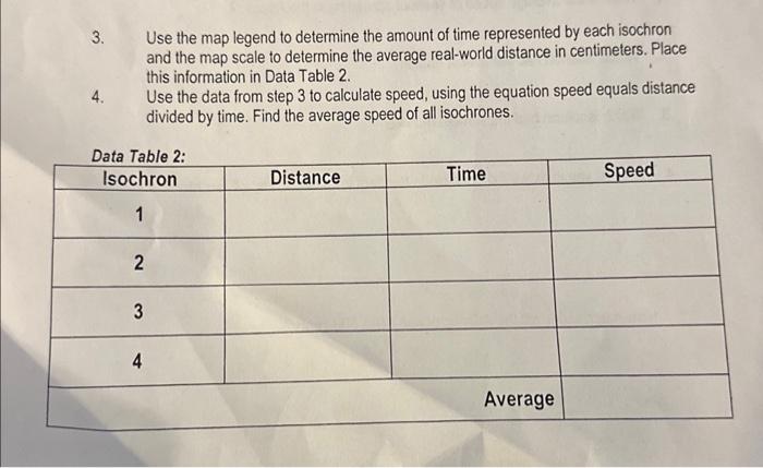 3. Use the map legend to determine the amount of time | Chegg.com