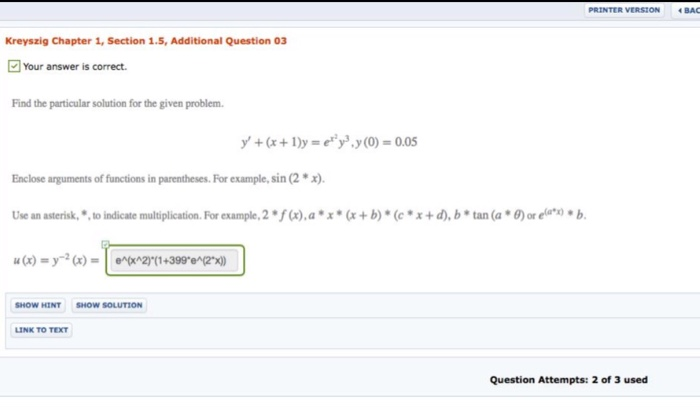 Solved Kreyszig Chapter 1, Section 1.5, Additional Question | Chegg.com