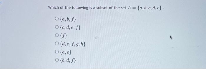 Solved How many proper subsets does the set T={e,a,d,k} | Chegg.com