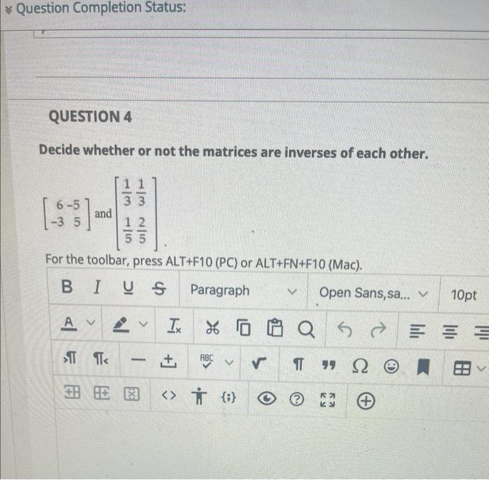 Solved Decide whether or not the matrices are inverses of | Chegg.com