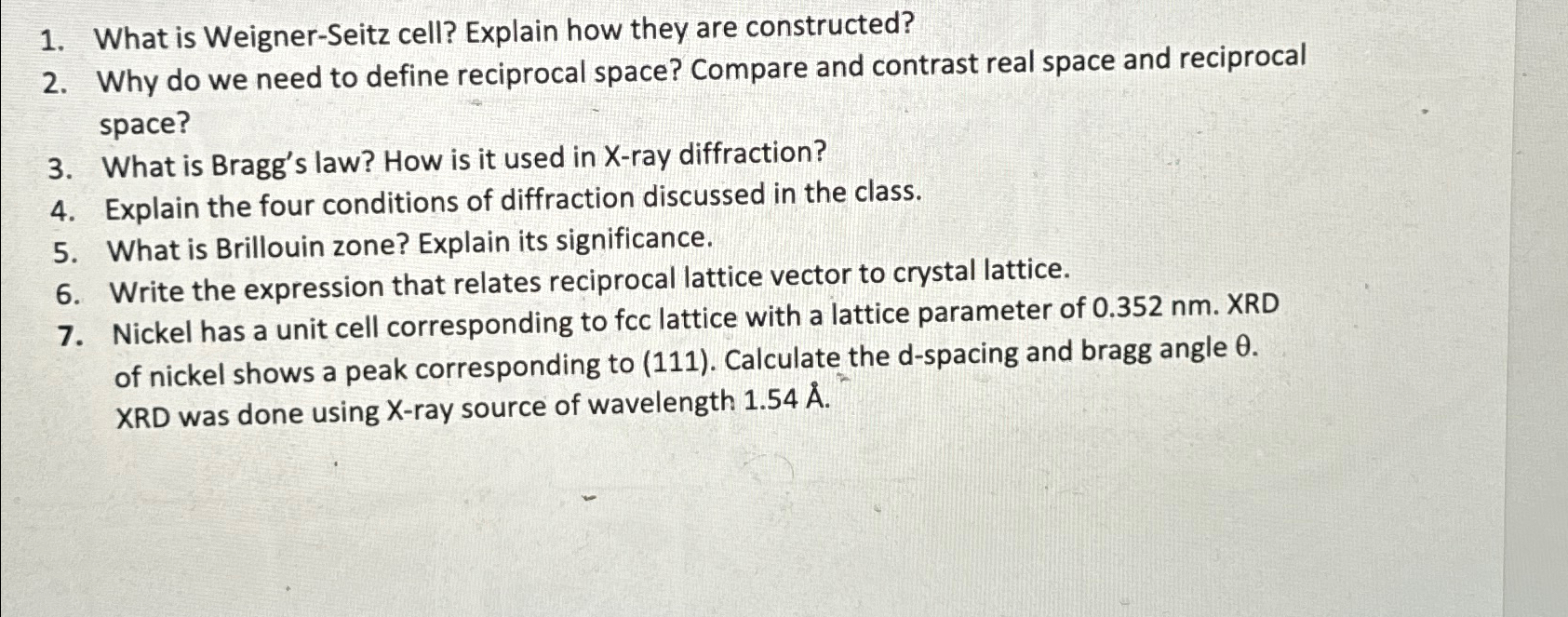 Solved What is Weigner-Seitz cell? Explain how they are | Chegg.com