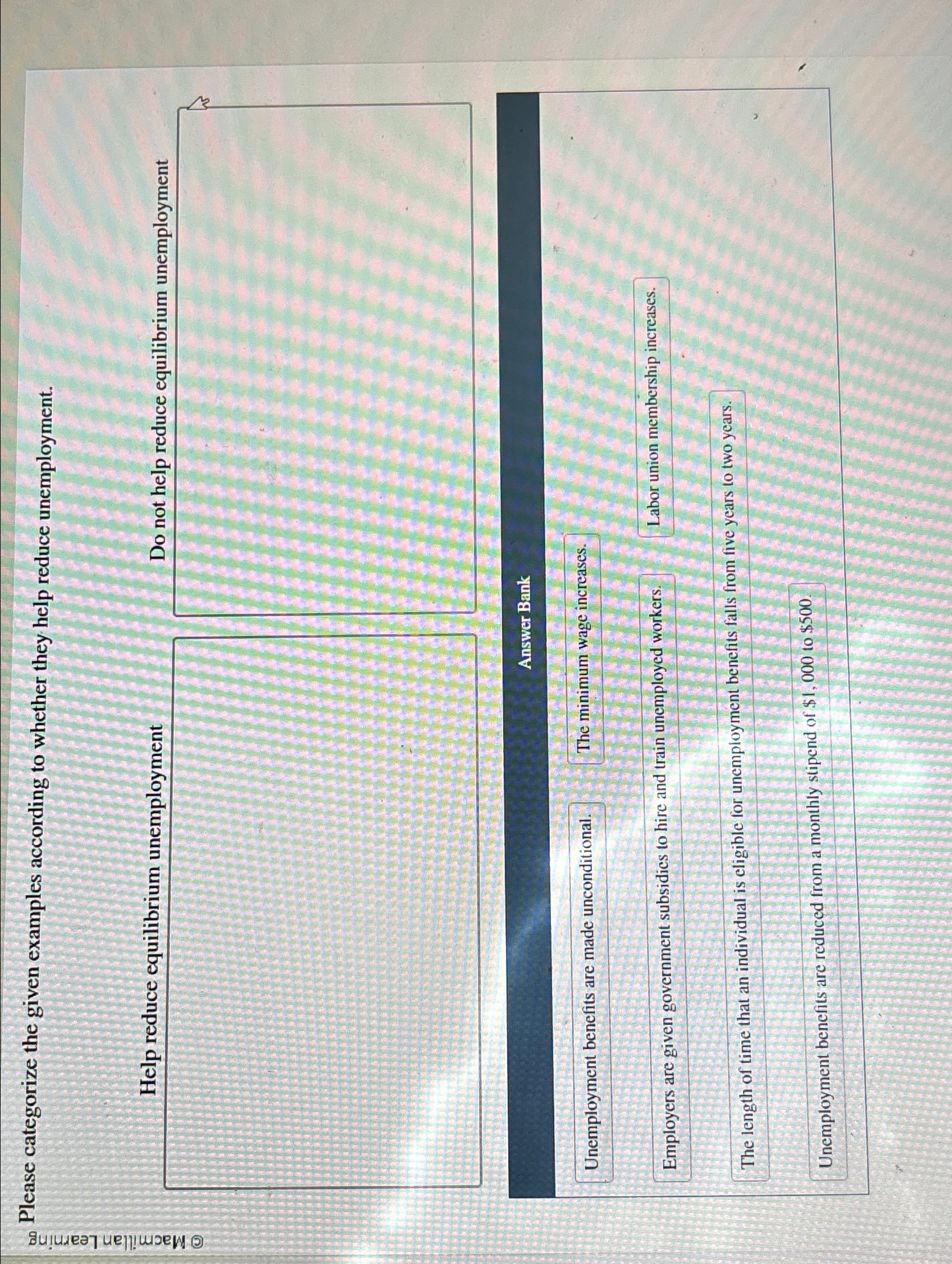Solved Please categorize the given examples according to | Chegg.com