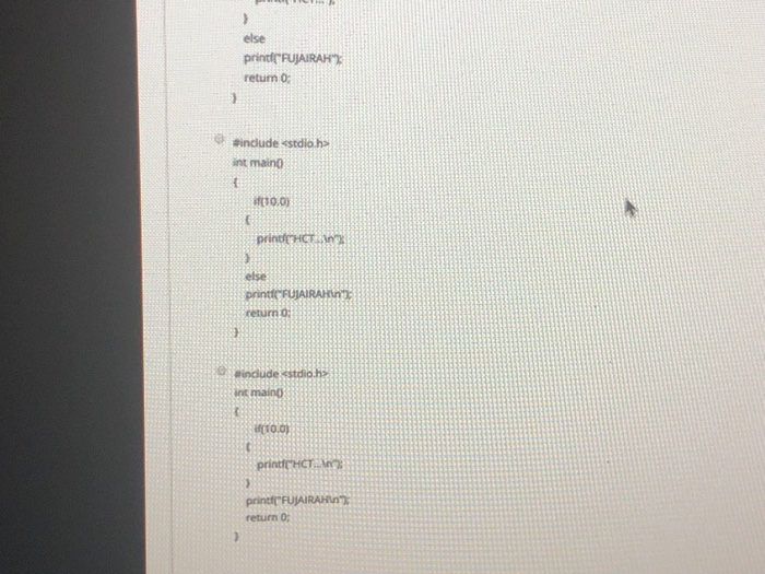 Solved Question 7 which of the following 'C code will give | Chegg.com