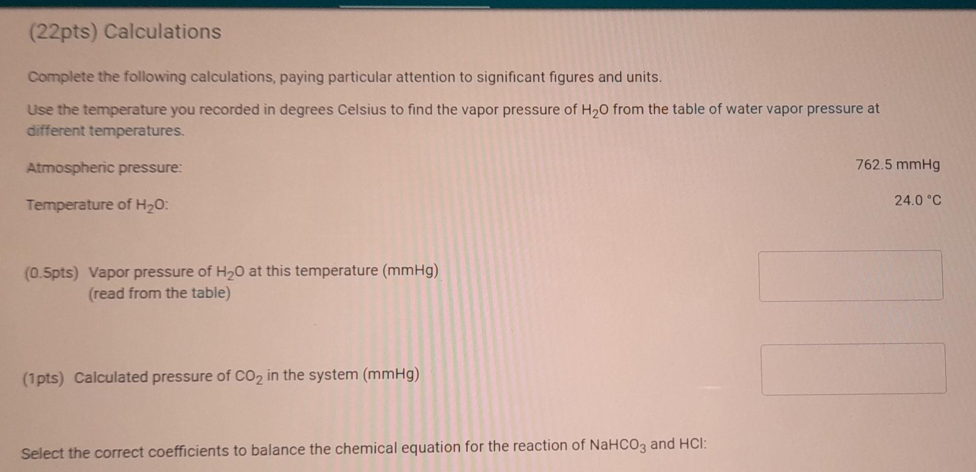 Report Submission - Ideal Gas Law (0.5pts) Analysis | Chegg.com