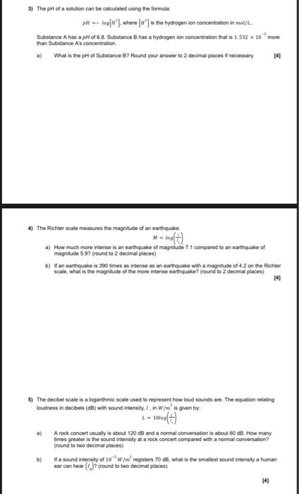 Solved 3) The plit of a solution can be calculated using the | Chegg.com