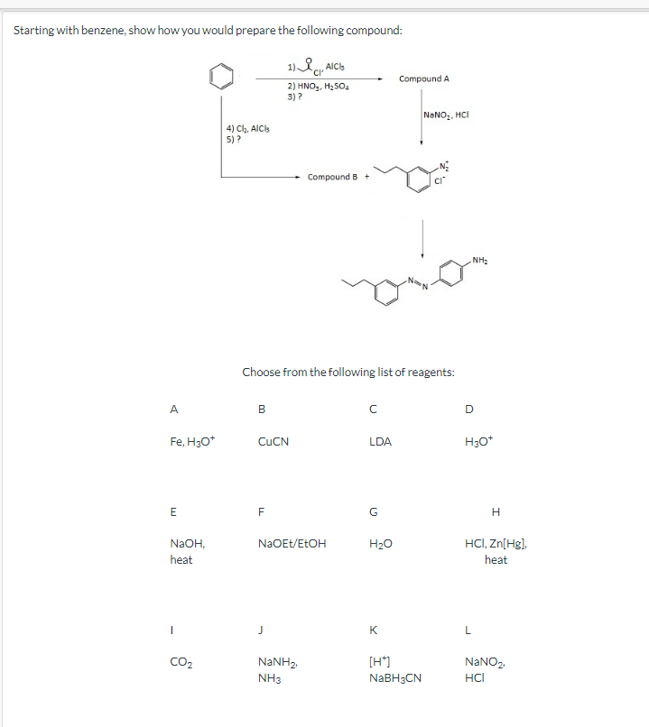 Solved Starting with benzene, show how you would prepare the | Chegg.com
