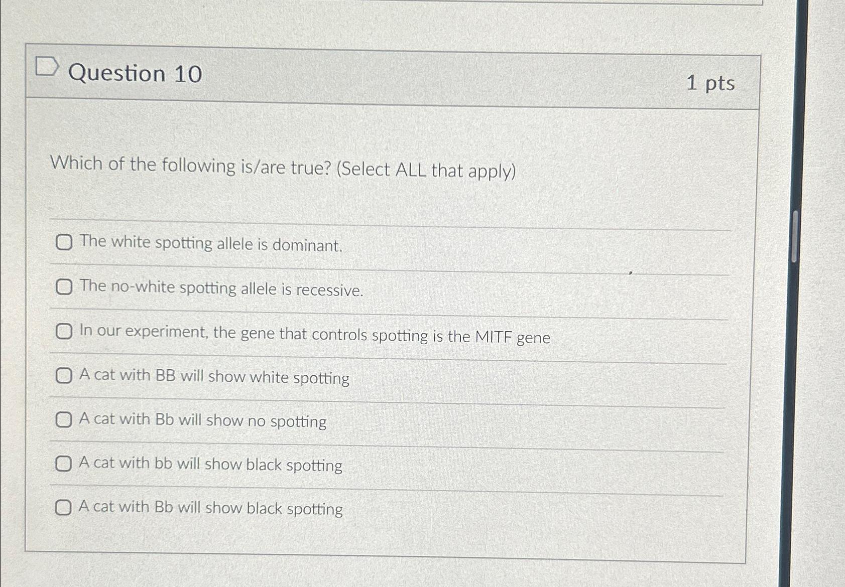 Solved Question 101 ﻿ptsWhich of the following is/are true? | Chegg.com