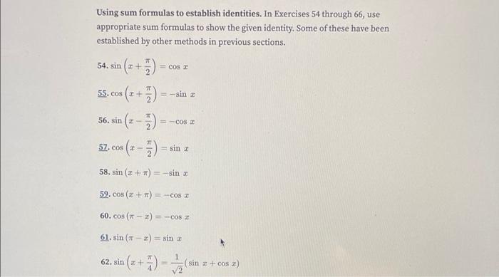 Solved Using sum formulas to establish identities. In | Chegg.com