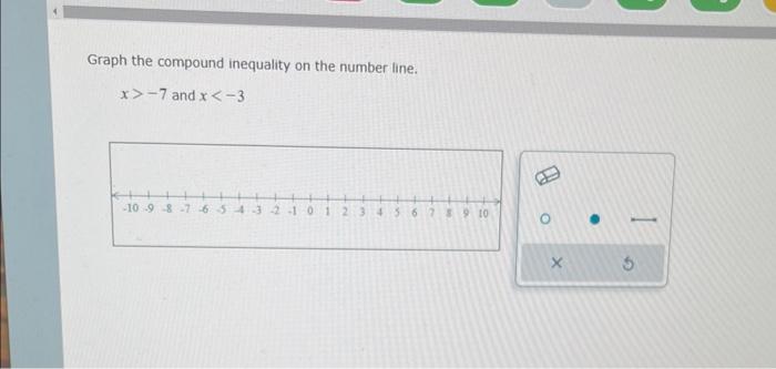 Solved Graph the compound inequality on the number line. | Chegg.com