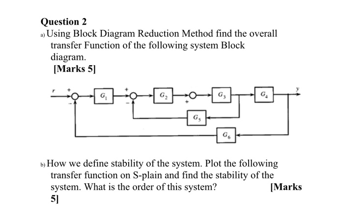 Solved Question 2 a) Using Block Diagram Reduction Method | Chegg.com