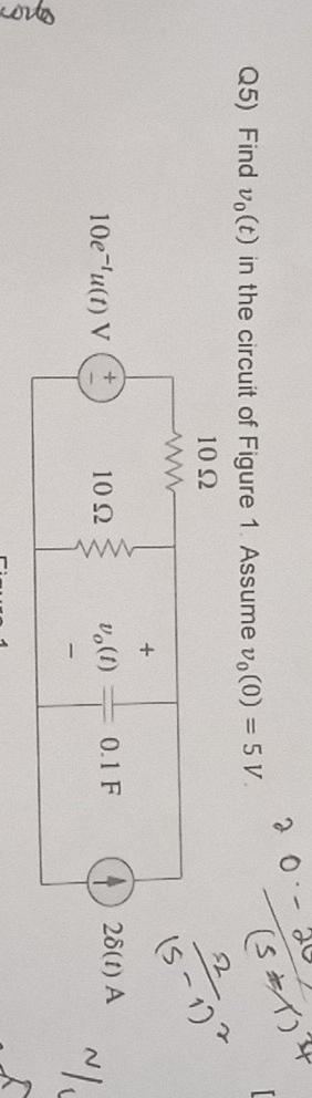 Solved Q5) Find v0(t) in the circuit of Figure 1 . Assume | Chegg.com