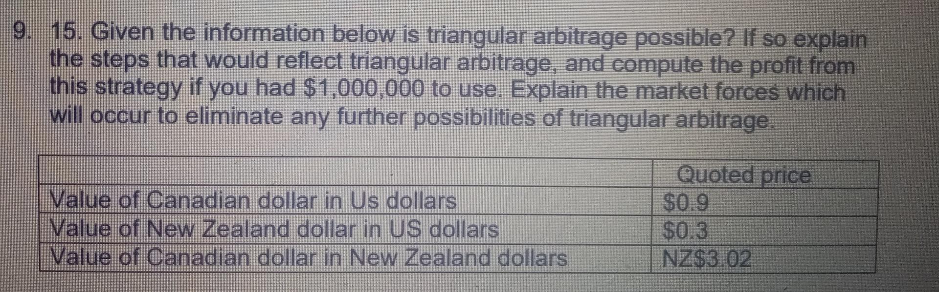 Solved 9. 15. Given the information below is triangular | Chegg.com
