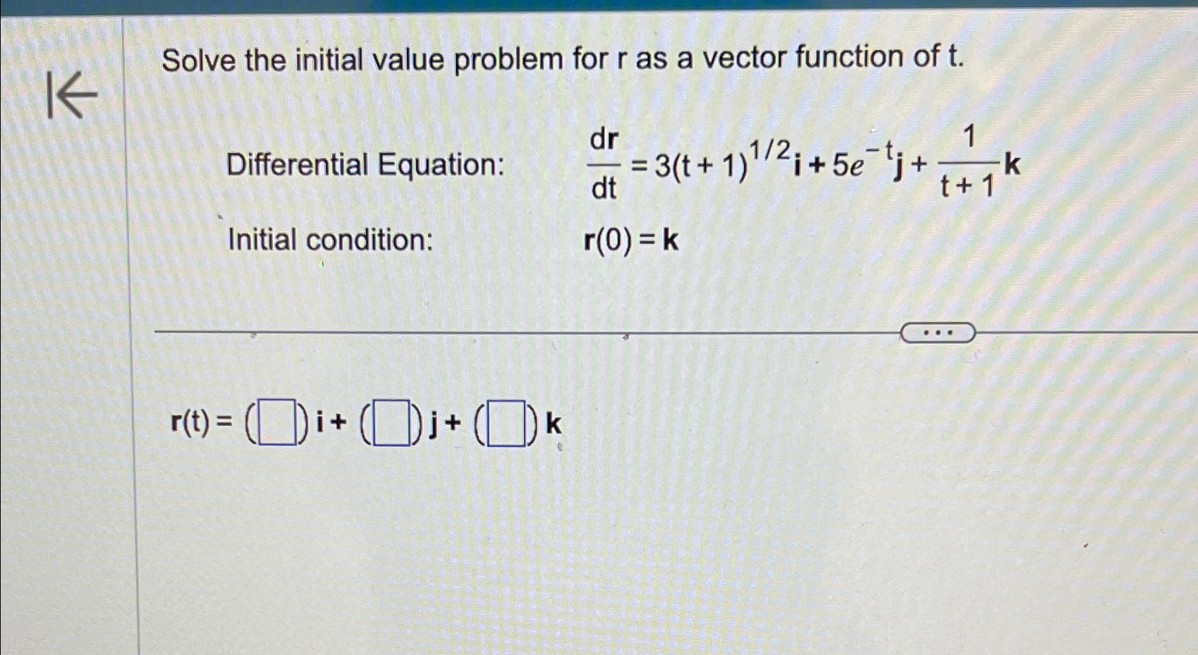 Solved Help13-5 ﻿Solve the initial value problem for r ﻿as a | Chegg.com