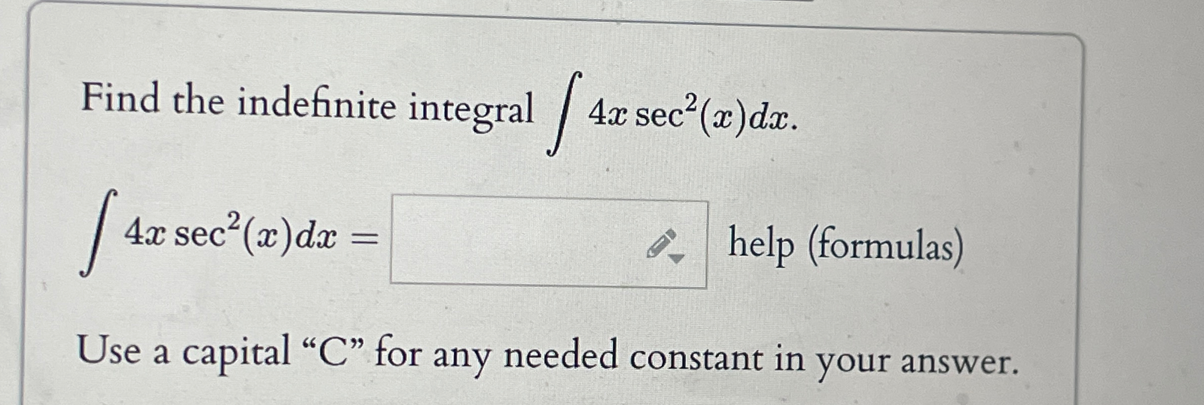 Solved Find the indefinite integral | Chegg.com