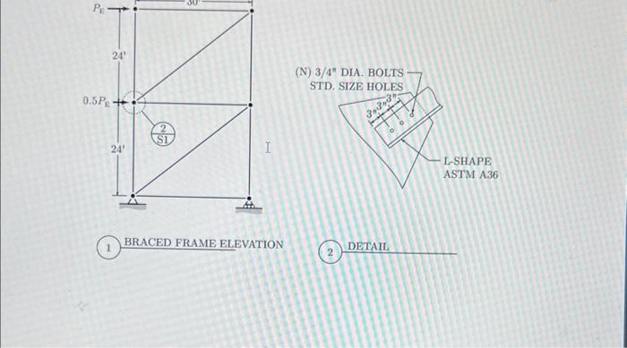 Solved Problem 3 Braced Frame Design (25 pts.) Objective: | Chegg.com