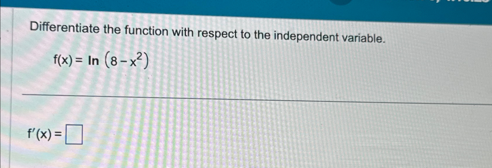Solved Differentiate the function with respect to the | Chegg.com