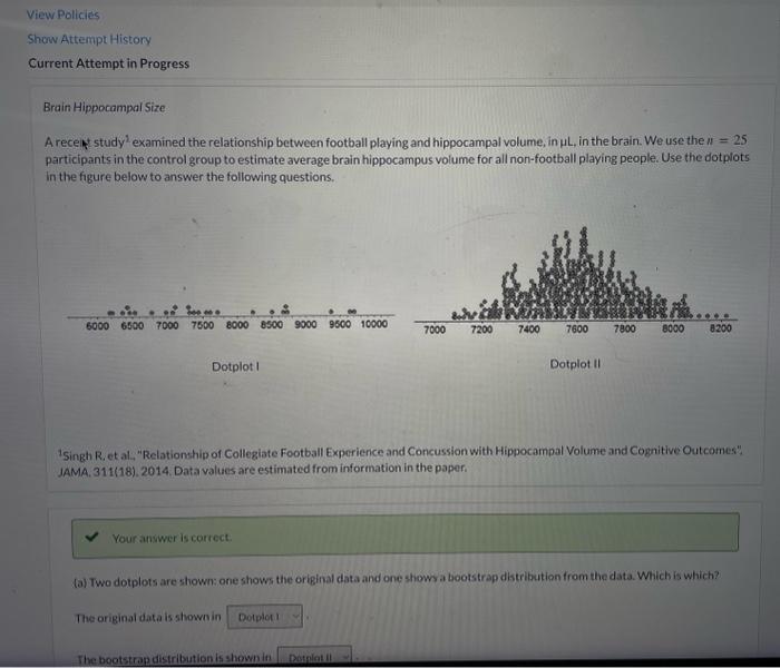 Solved Brain Hippocampal Size A recelt study 2 examined the | Chegg.com