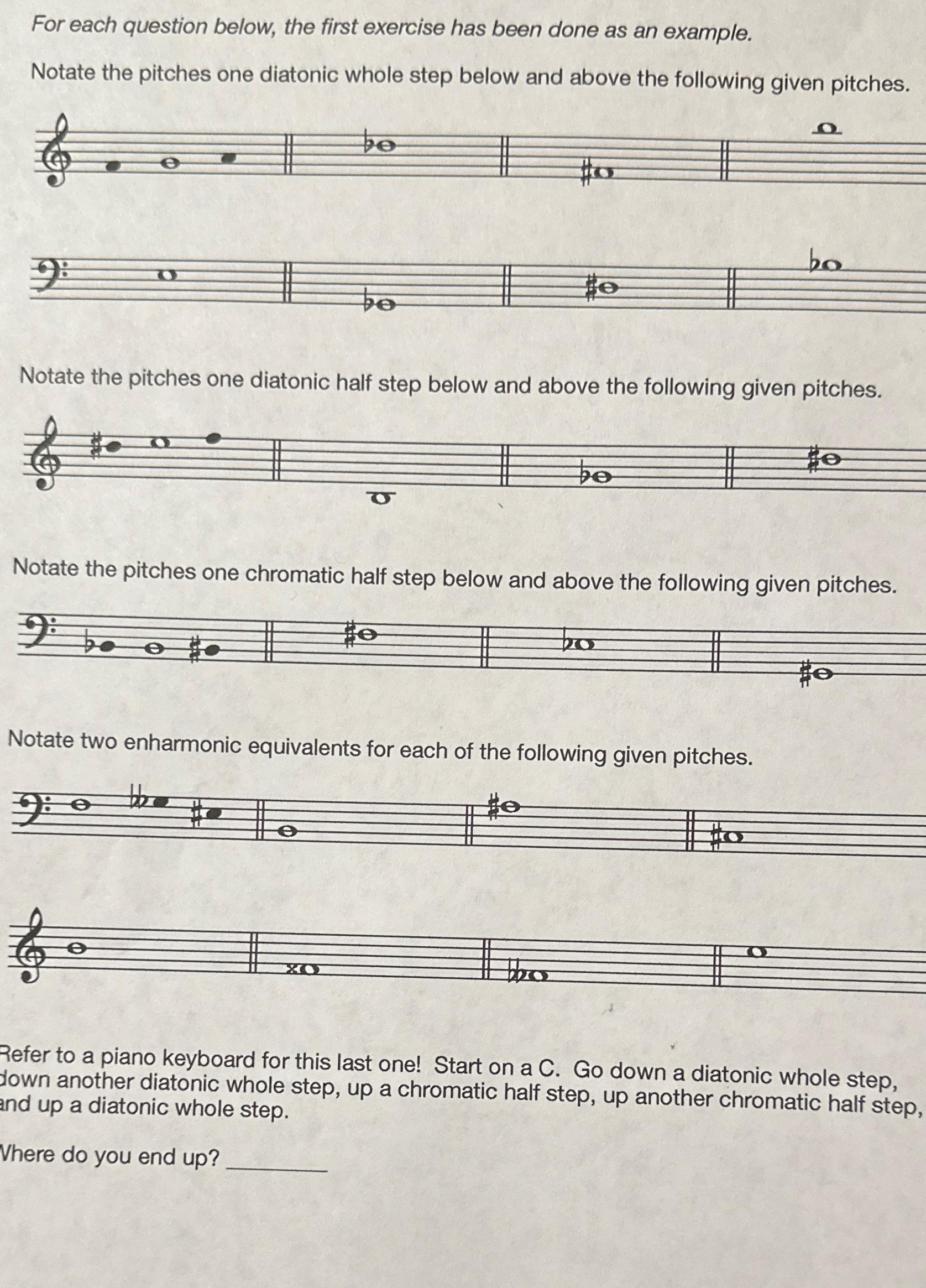 For each question below, the first exercise has been | Chegg.com