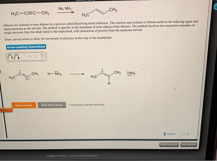 Solved Na, NH3 H3C-C=C-CH3 CH3 H3C Alkynes are reduced to | Chegg.com