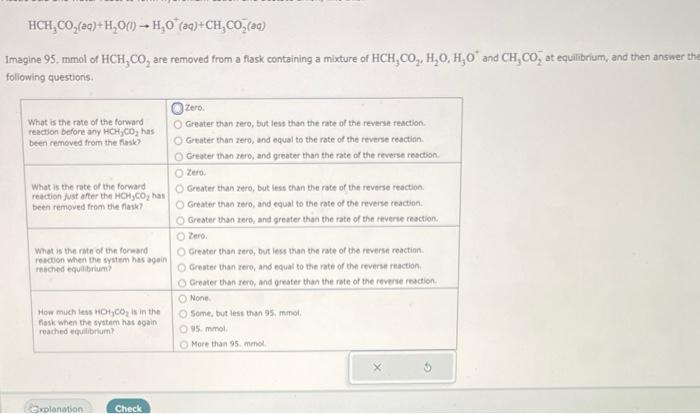 Solved HCH3CO2(aq)+H2O(1)→H3O+(aq)+CH3CO2−(aq) Imagine 95. | Chegg.com