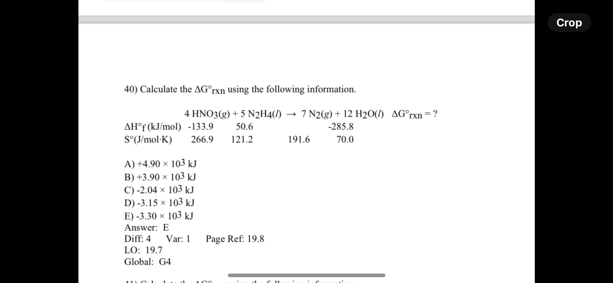 Solved CropCalculate the ΔG°?rxn ﻿using the following | Chegg.com