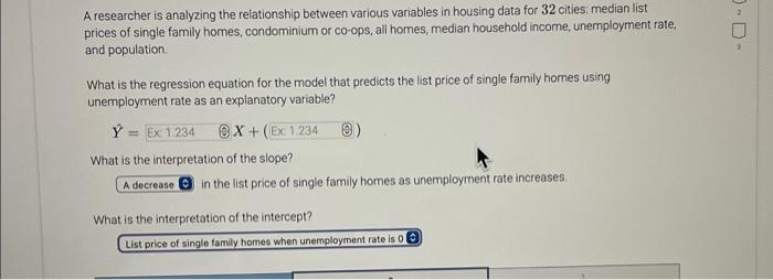 Solved A researcher is analyzing the relationship between | Chegg.com