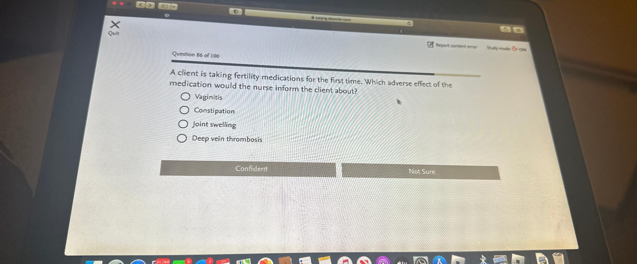 Solved QuitReport content errorStudy mode 5 ﻿onQuestion 86 | Chegg.com