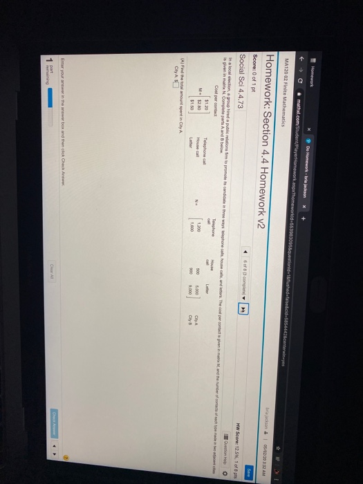 Solved Homework x De Homework.briajak x € + 0 .math.com | Chegg.com