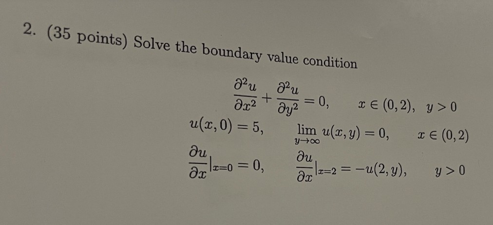 Solved ( 35 ﻿points) ﻿Solve the boundary value | Chegg.com