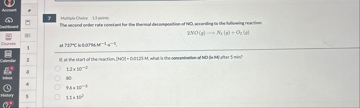 Solved Account7Multiple Choice 1.5 ﻿pointsDashboardThe | Chegg.com