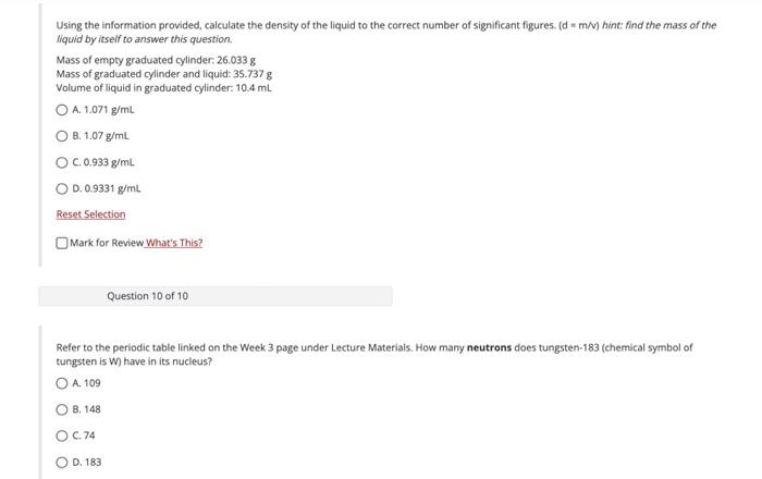 Solved Refer To The Periodic Table Linked On The Week 3 Page