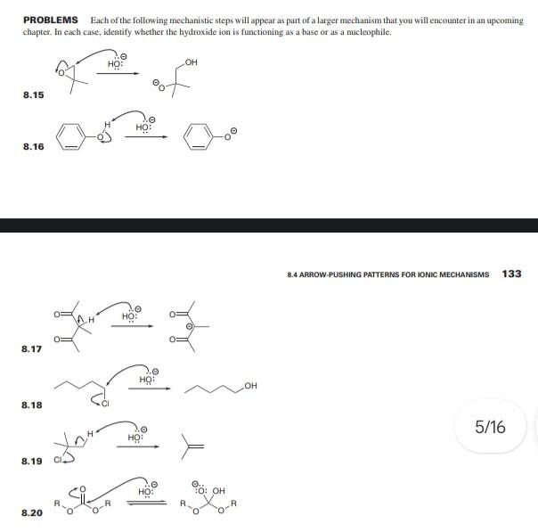 Solved PROBLEMS Each of the following mechanistic steps will | Chegg.com
