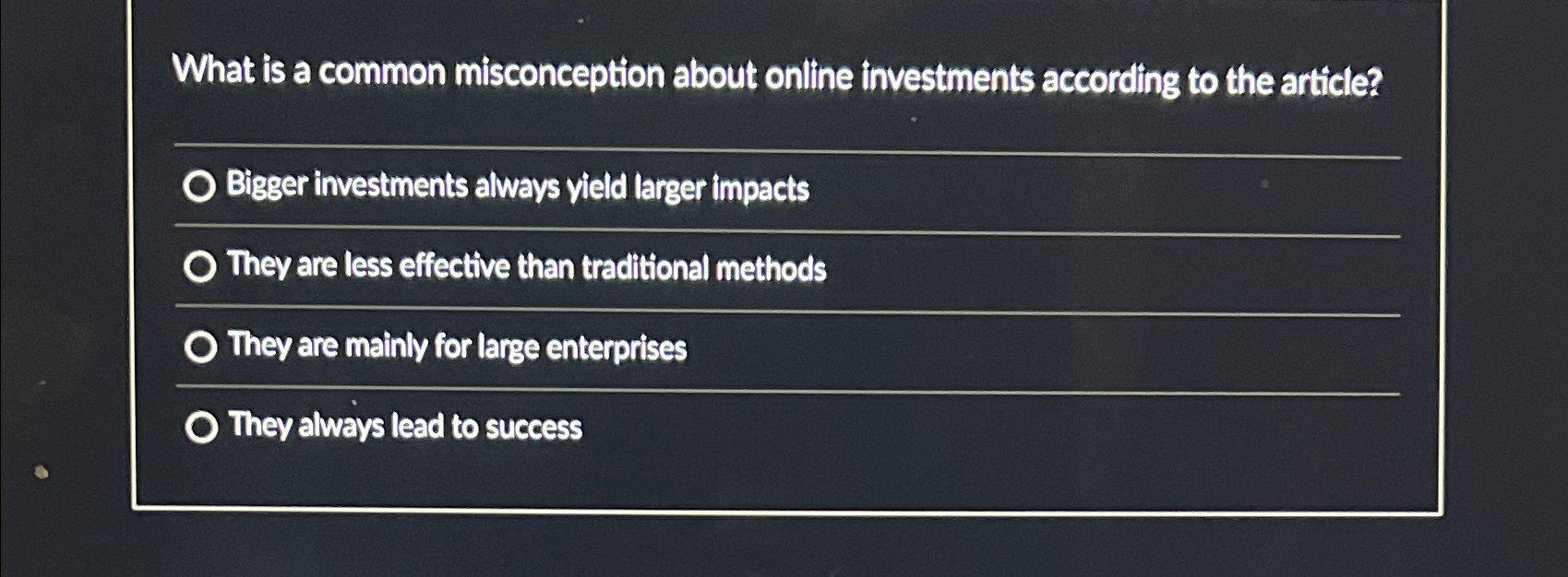 Solved What Is A Common Misconception About Online