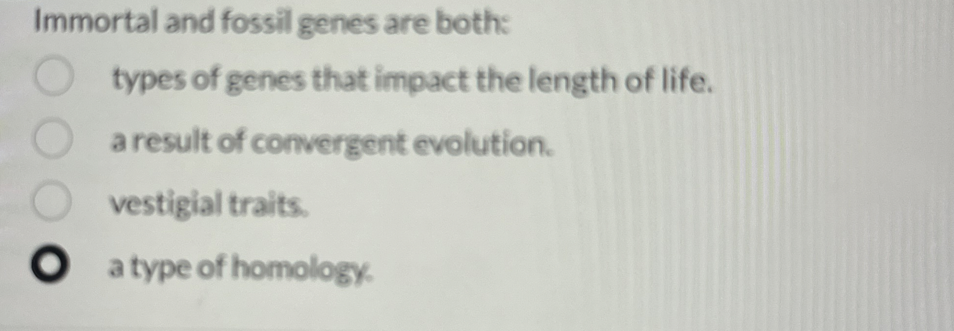 Solved Immortal and fossil genes are both:types of genes | Chegg.com