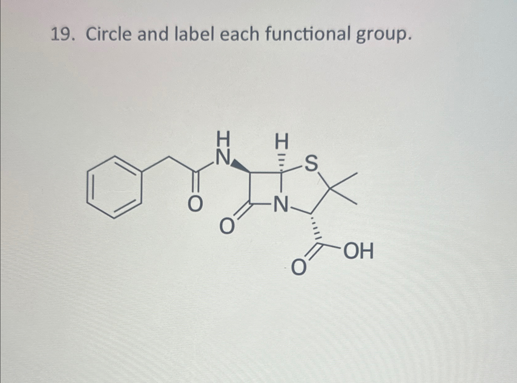 Solved Circle and label each functional group. | Chegg.com
