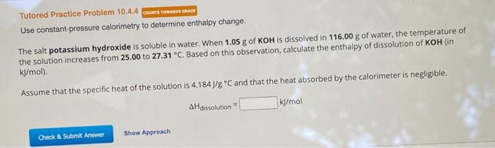 Solved Tutored Practice Problem 10.4.4 COUNTS TOWARDS GRADE | Chegg.com