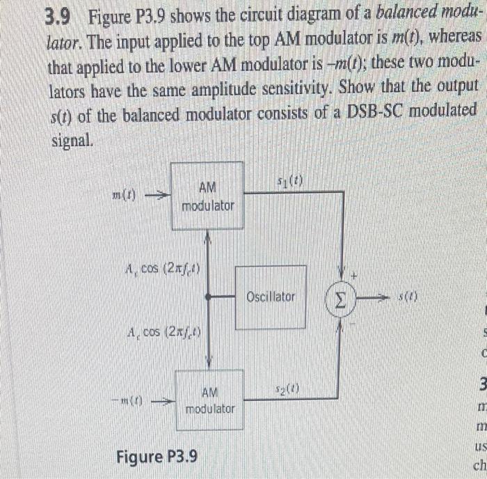 Solved 3.9 Figure P3.9 shows the circuit diagram of a | Chegg.com