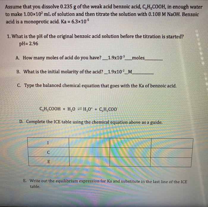 Solved Assume that you dissolve 0.235 g of the weak acid | Chegg.com