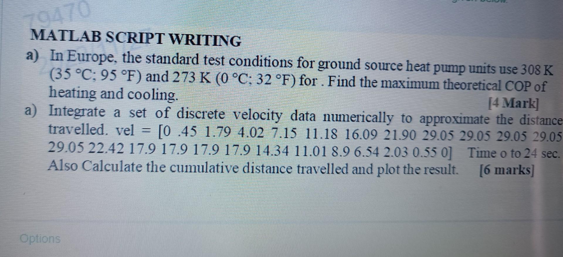 Solved MATLAB SCRIPT WRITING a) In Europe, the standard test | Chegg.com