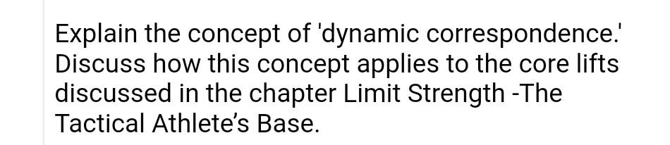 Solved Explain the concept of 'dynamic correspondence. | Chegg.com