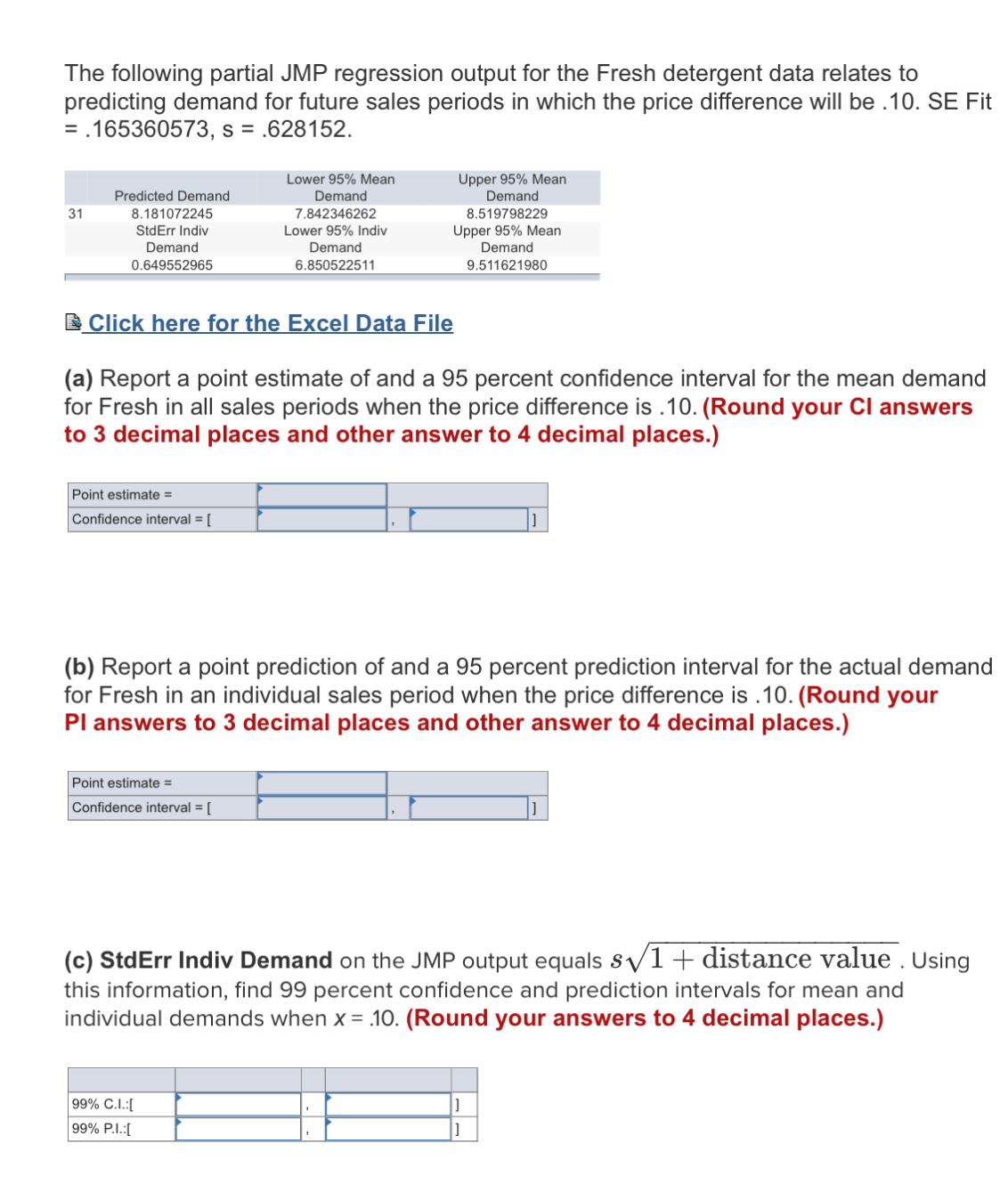 Solved The following partial JMP regression output for the | Chegg.com