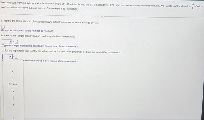 Solved Use the resuls trom a survey of a simple random | Chegg.com