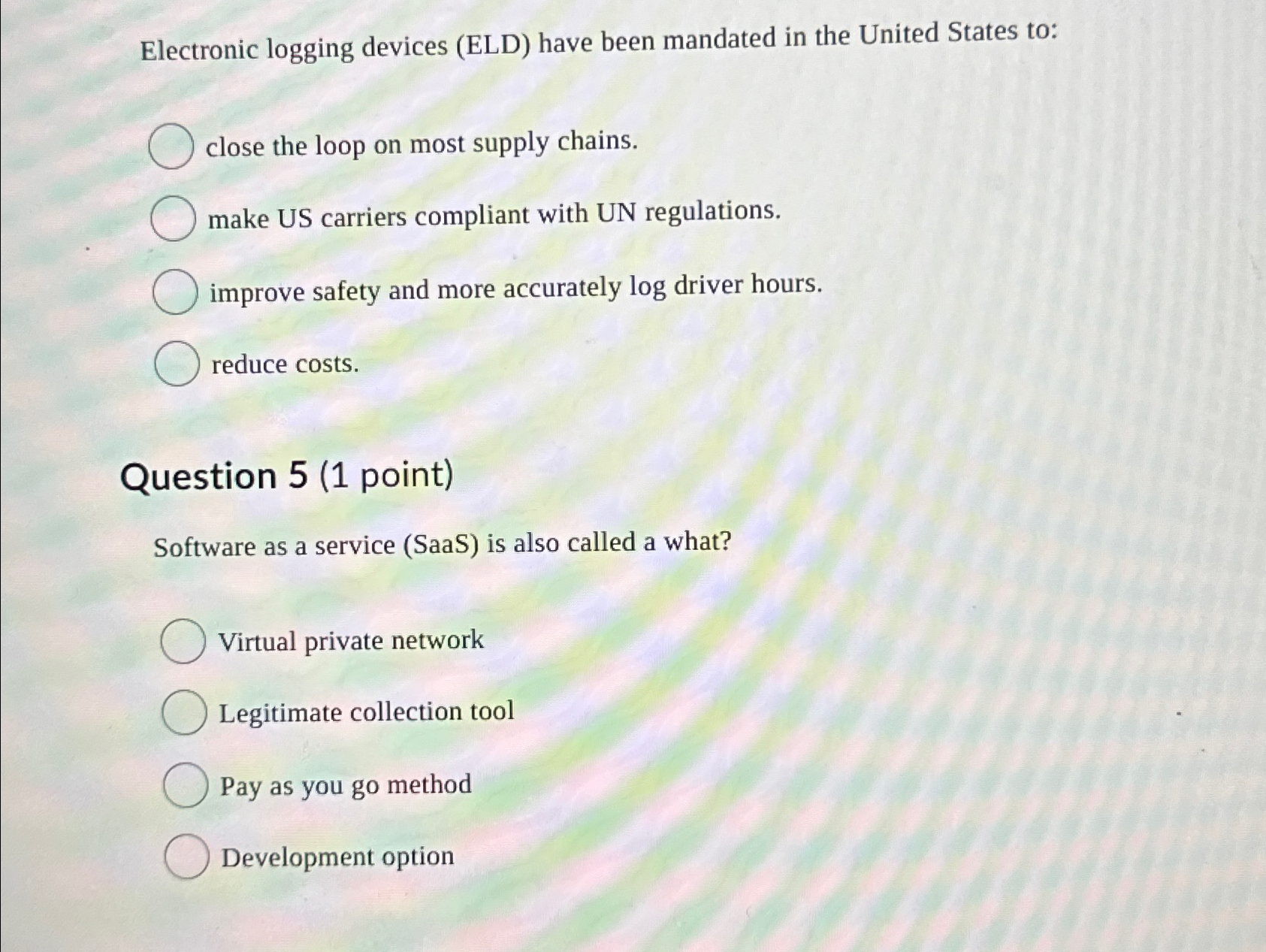 Solved Electronic logging devices (ELD) ﻿have been mandated | Chegg.com