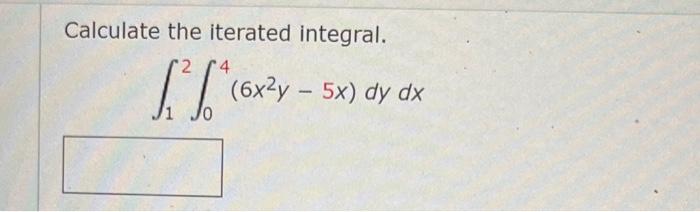 Solved EXAMPLE 2 Evaluate the double integral ∬R(x−3y2)dA, | Chegg.com