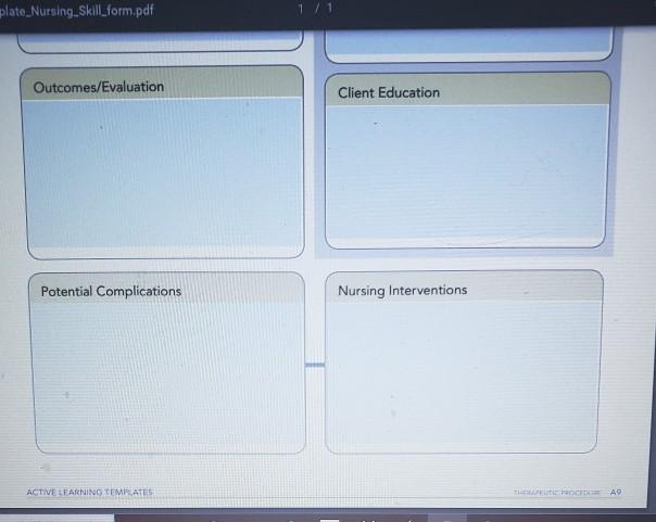 Solved ACTIVE LEARNING TEMPLATE: Nursing Skill STUDENT NAME | Chegg.com