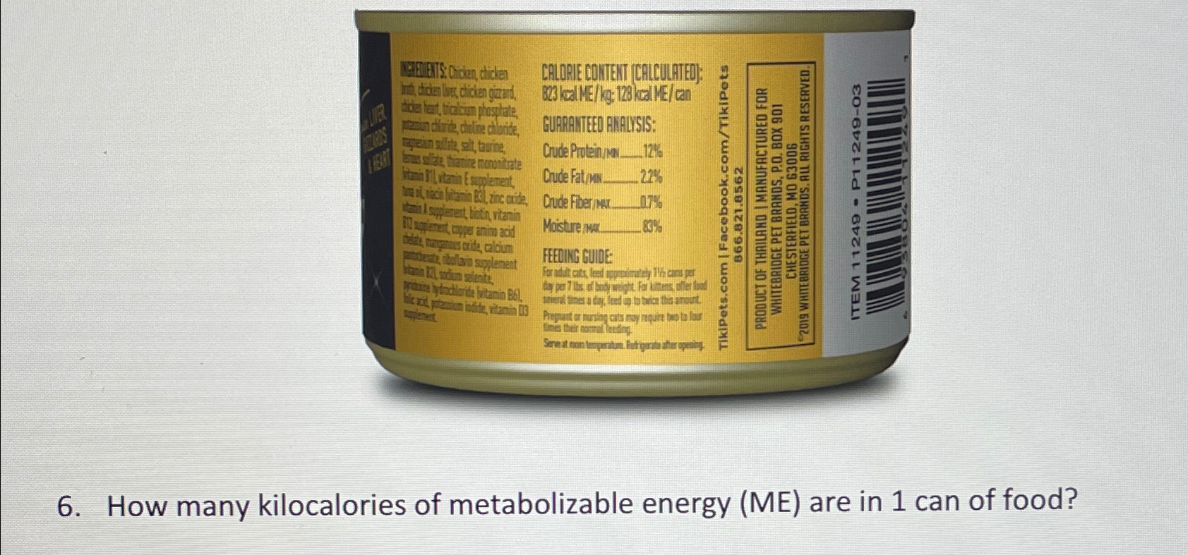 Solved How many kilocalories of metabolizable energy (ME) | Chegg.com